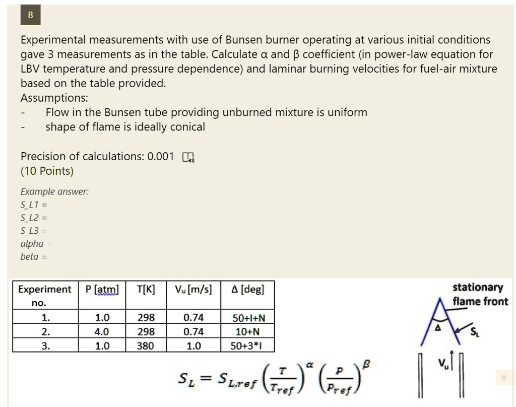 VIDEO solution: Experimental measurements with the use of a Bunsen ...