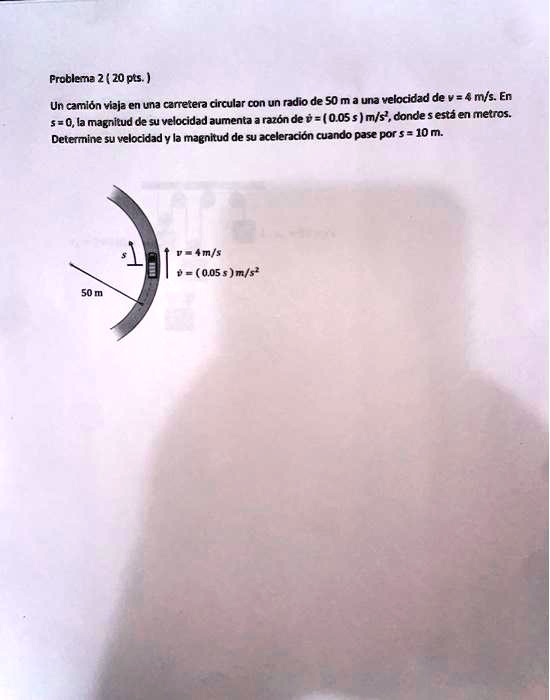 SOLVED: A truck travels a circular road with a radius of 50 m at a ...