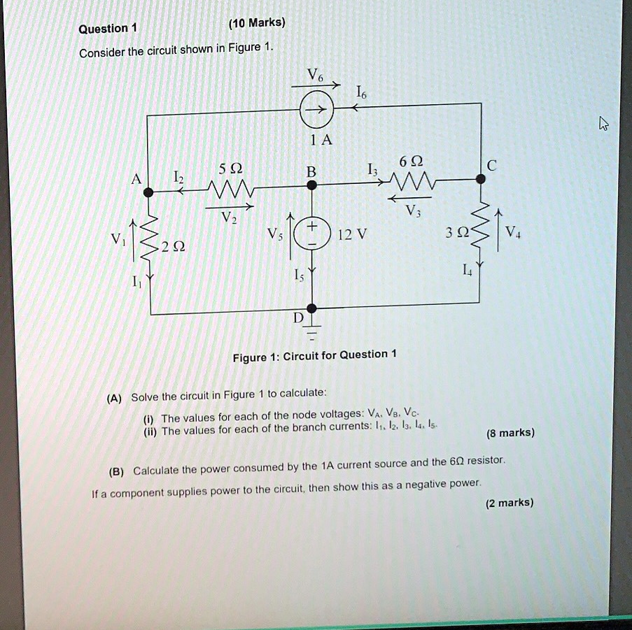 SOLVED: 'here is the questions Question (10 Marks) Consider the circuit shown in Figure 1 12 V 3 ...