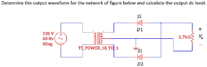 Solved Topic Is Diode In Ac Circuit Determine The Output Waveform For The Network Of Figure 
