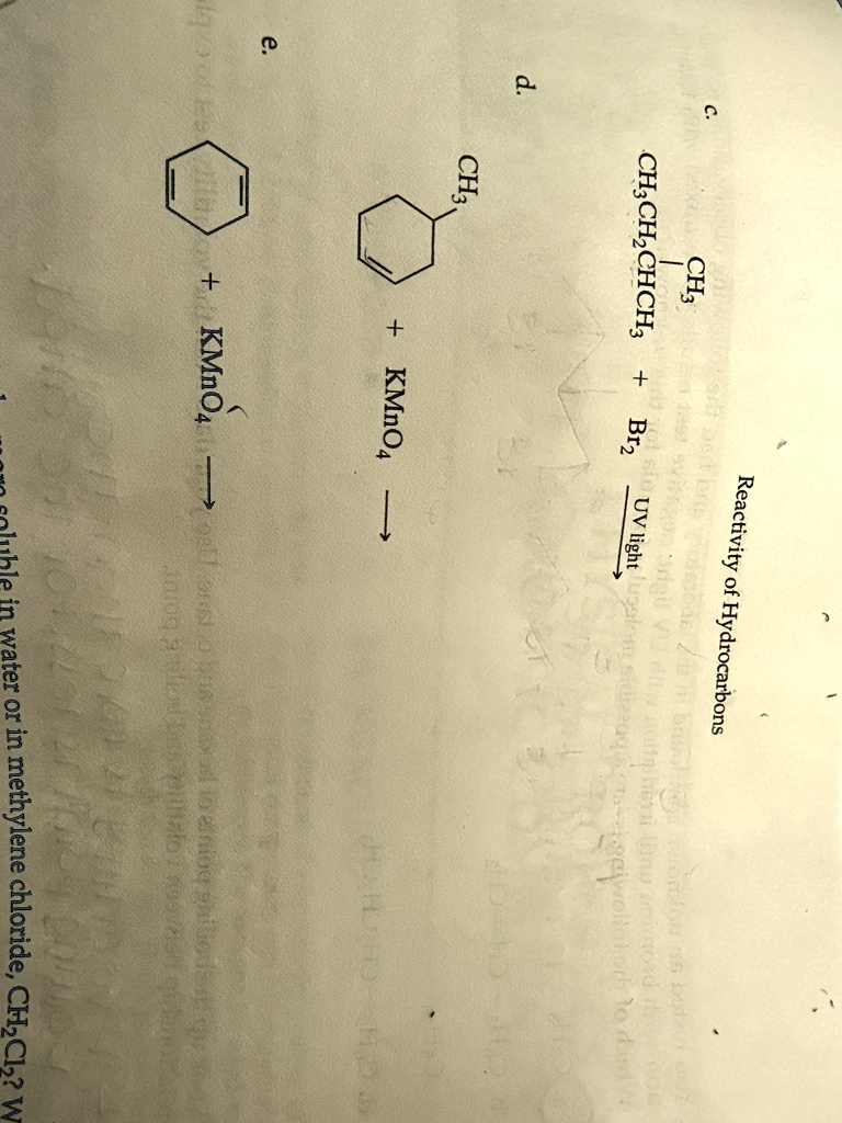 SOLVED: CH3CH2CH2CH2Br + CH3CH2CH2CH2CH3 + Br2 CH3CH2CH2CH2CH3 + Br2 ...