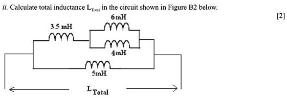 SOLVED: Calculate the total inductance (LTotal) in the circuit shown in ...
