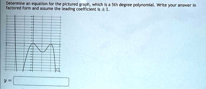 Determine an equation for the pictured graph, which is a 5th degree ...