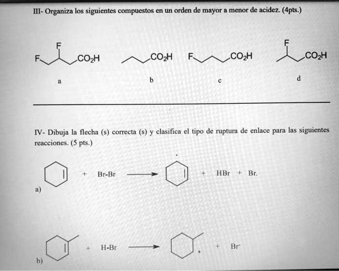 SOLVED: III - Organiza los siguientes compuestos en Un orden de mayor ... SOLVED: III - Organiza los siguientes compuestos en Un orden de mayor ...