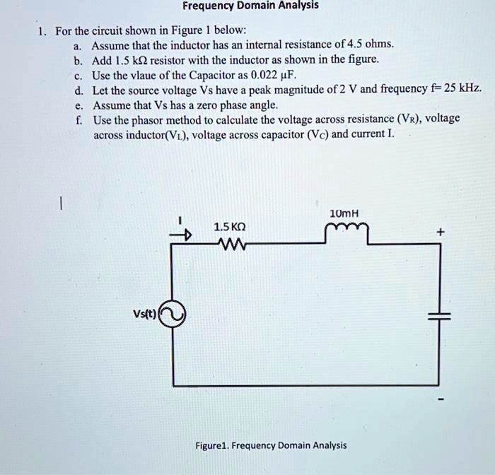 VIDEO solution: Text: Frequency Domain Analysis For the circuit shown in Figure below: Assume ...