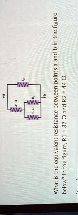 SOLVED: What is the equivalent resistance between points a and b in the figure below? In the ...