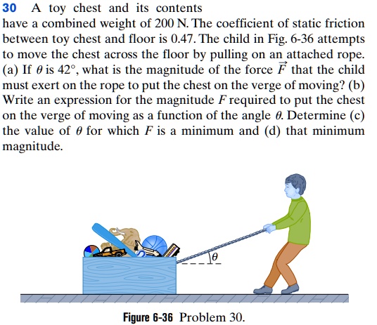 SOLVED: A toy chest and its contents have a combined weight of 200 N ...