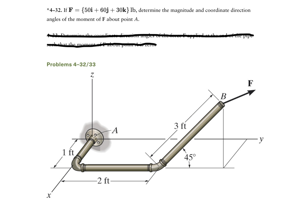 *4-32. If F = {50i + 60j + 30k} lb, determine the magnitude and ...