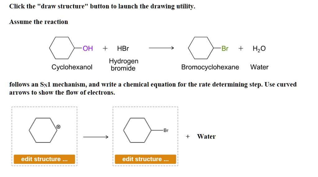 Click the "draw structure" button to launch the drawing utility. Assume ...