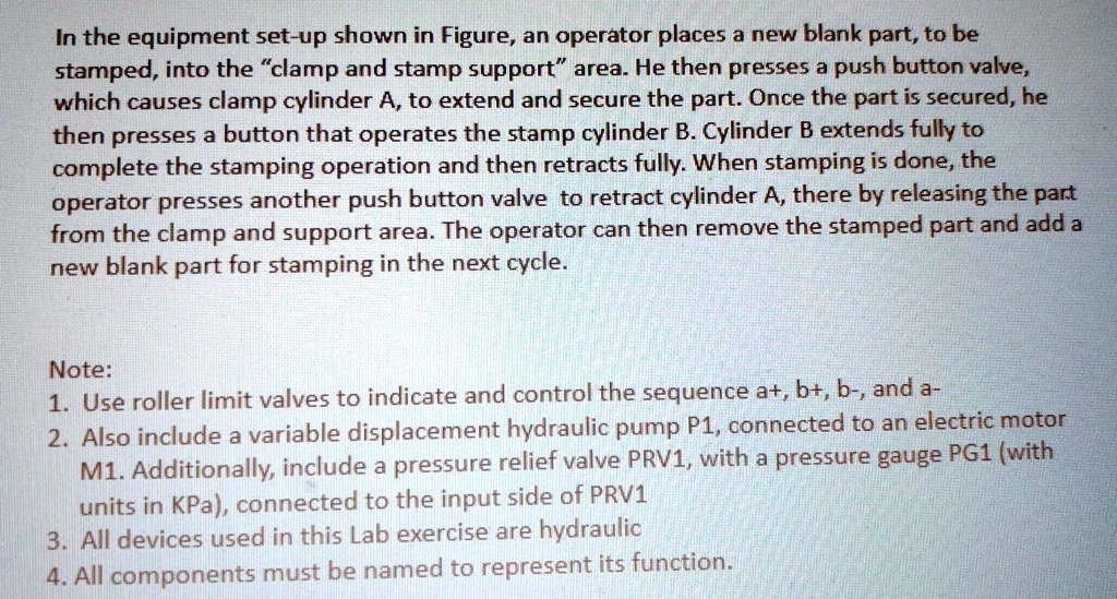 In the equipment setup shown in Figure, an operator places a new blank ...