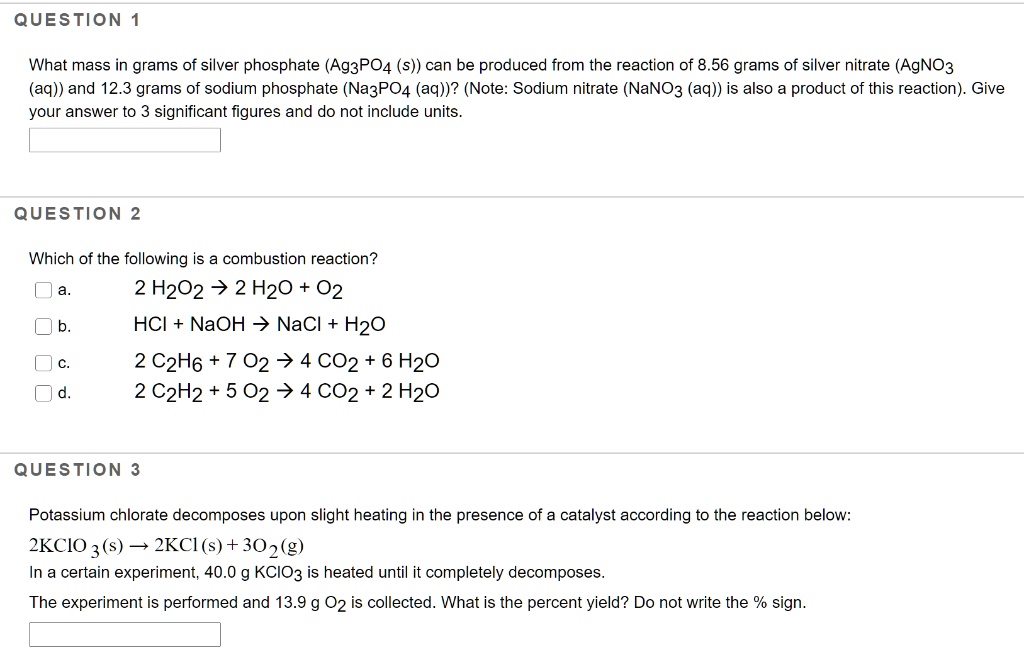 SOLVED: What mass in grams of silver phosphate (Ag3PO4 (s)) can be ...