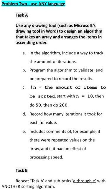 Solved Texts Problem Two Use Any Language Task A Use Any Drawing 6026