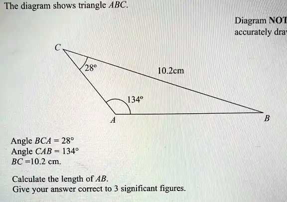 SOLVED: The diagram shows triangle ABC. Diagram NOT accurately dra- 10 ...