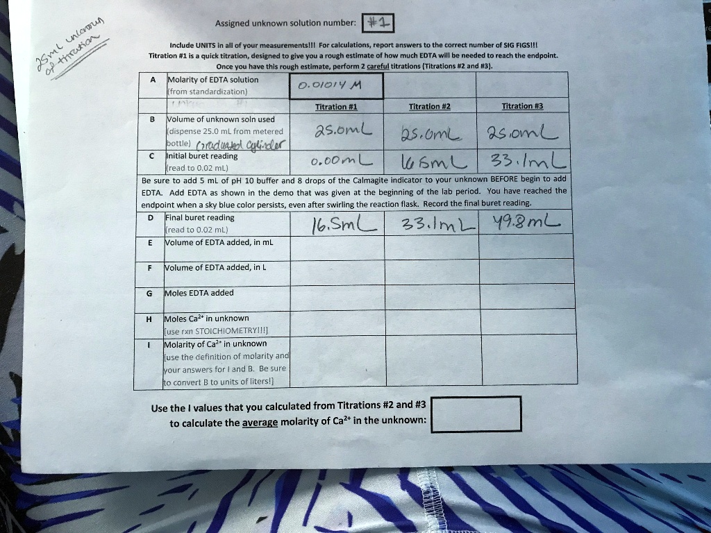 SOLVED: Assigned unknown solution number: Include UNITS in all of your ...