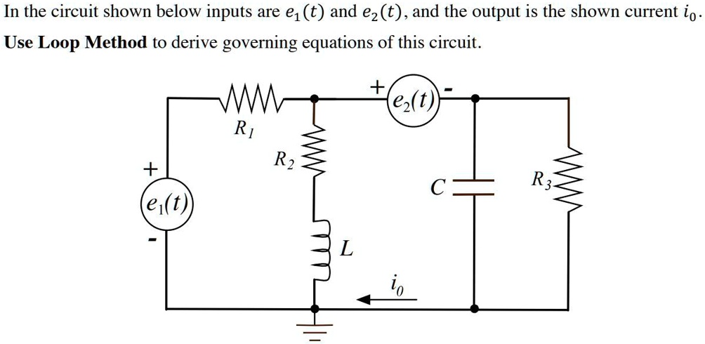 in the circuit shown below inputs are e1t and e2t and the output is the shown current i0 use ...