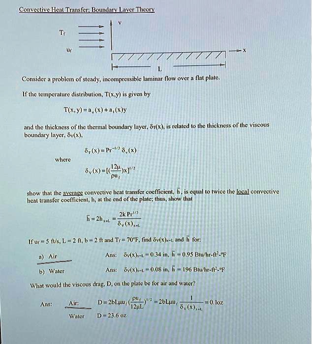 texts solve for the underlined questions using the above mentioned formulas convective heat ...