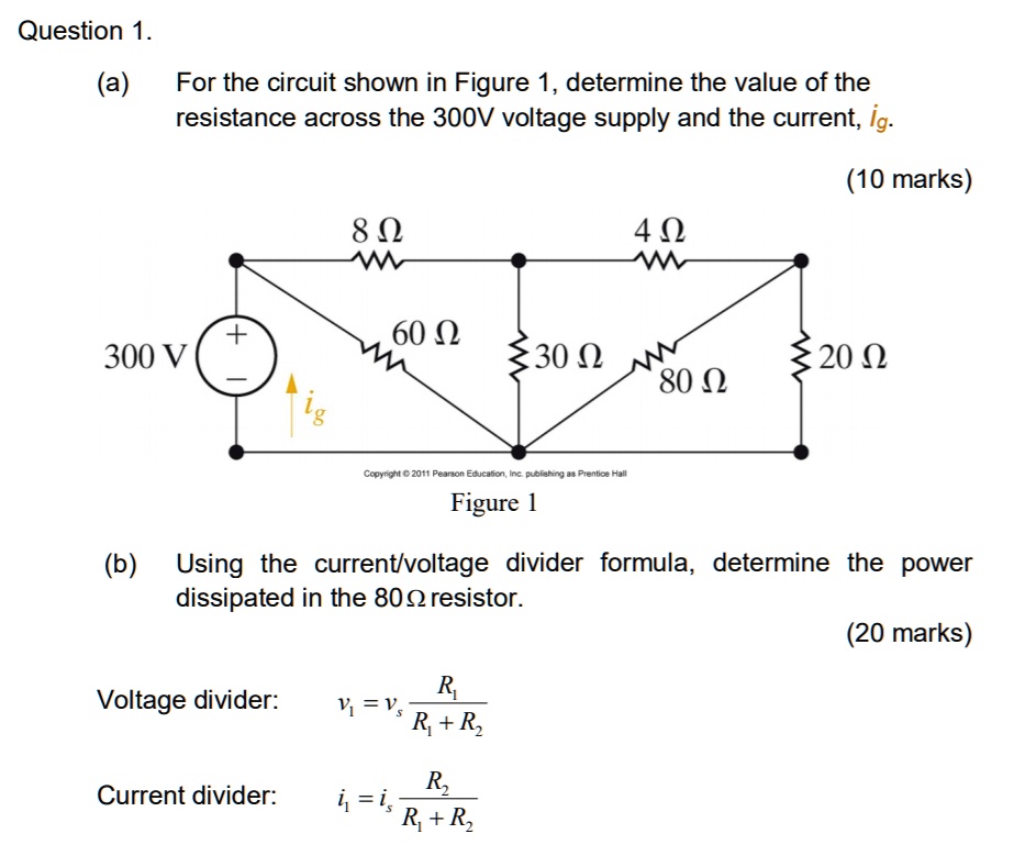 SOLVED: Question 1. (a) For the circuit shown in Figure 1, determine ...