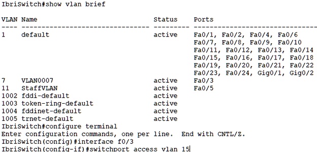 SOLVED: Given the configuration below, what is the result of the command issued in the ...