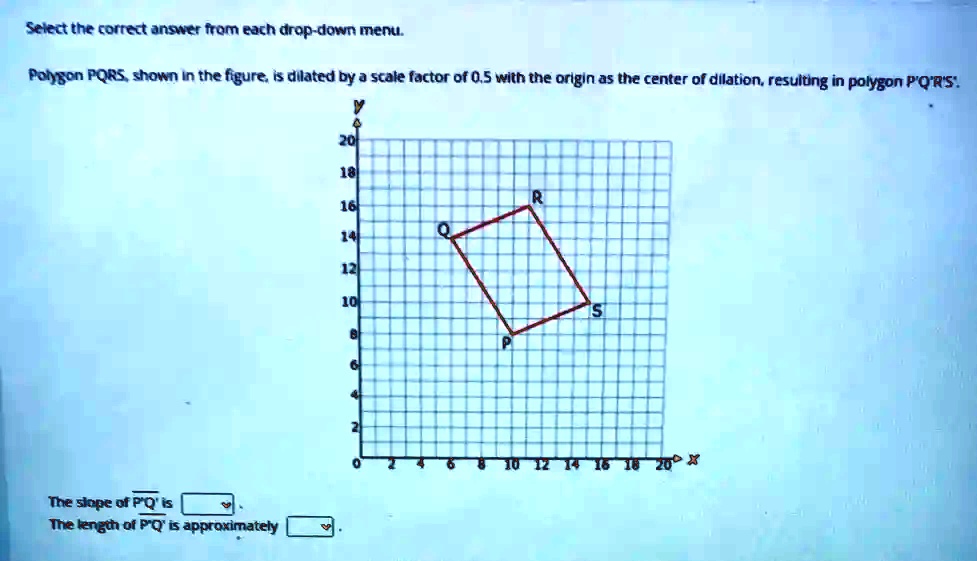Select the correct answer from each drop-down menu. Polygon PQRS, shown in the figure, is ...