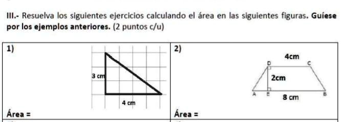 SOLVED: resuelva las siguientes ejercicios calculando el área en las ... SOLVED: resuelva las siguientes ejercicios calculando el área en las ...