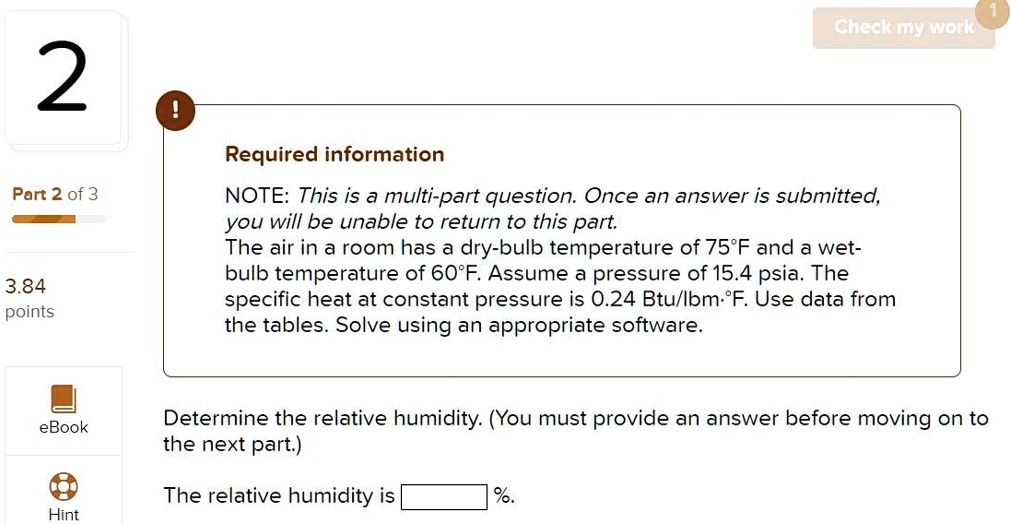SOLVED: The relative humidity is calculated using the formula: Relative ...