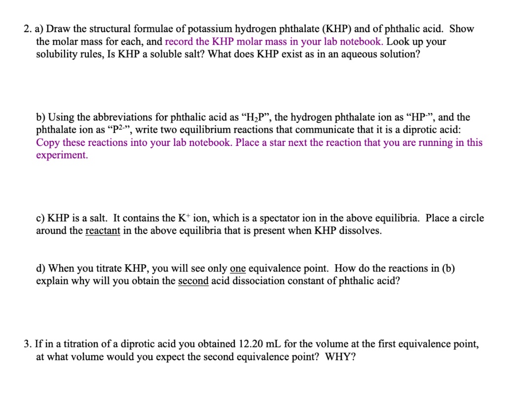 SOLVED: 2. a) Draw the structural formulae of potassium hydrogen ...