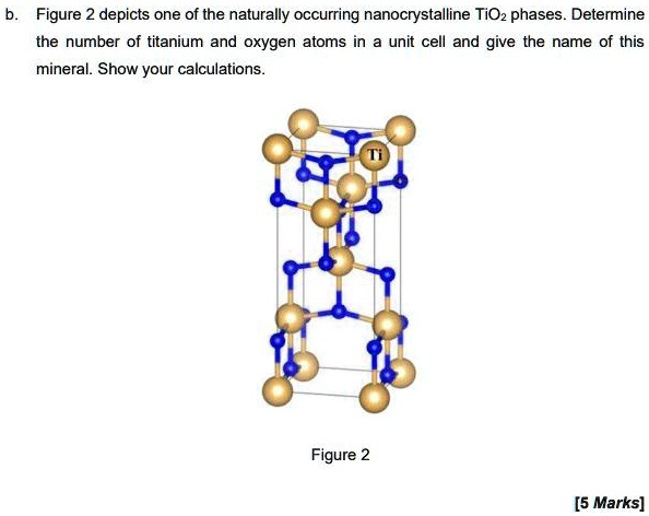 SOLVED: Figure 2 depicts one of the naturally occurring nanocrystalline TiO2 phases. Determine ...