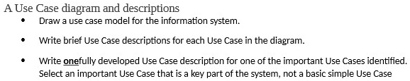 a use case diagram and descriptions draw use case model for the ...