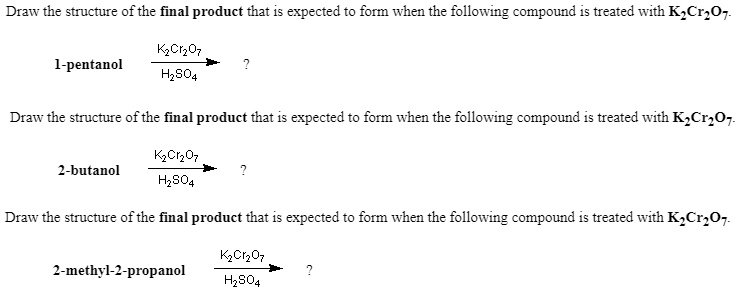 Draw the structure of the final product that is expected to form when ...