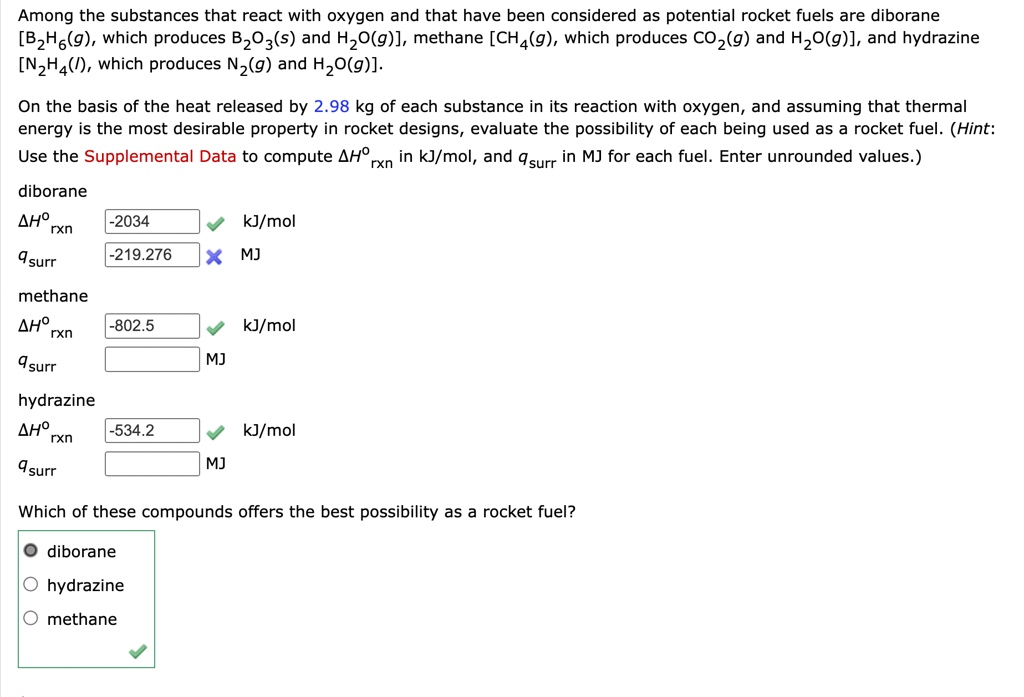 SOLVED: Texts: Among the substances that react with oxygen and that ...