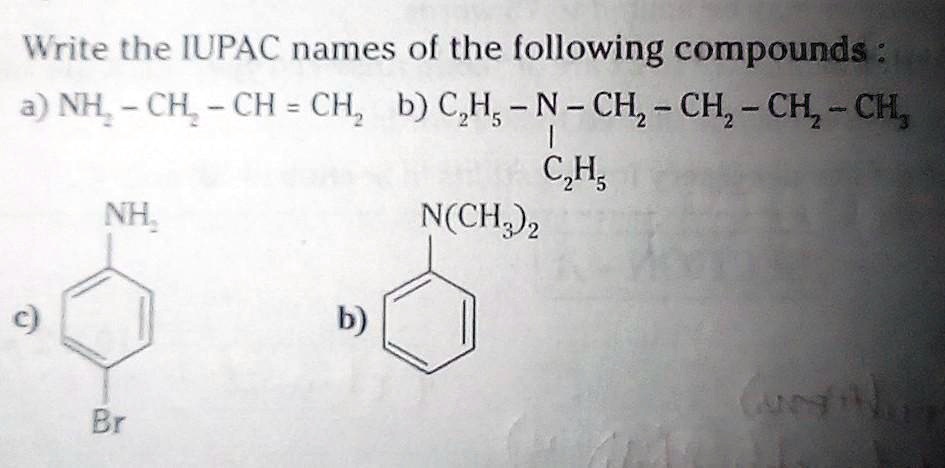 SOLVED: '18. Write the IUPAC names of the following compounds'