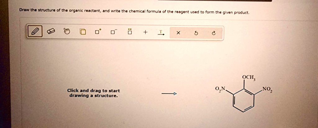Draw the structure of the organic reactant, and write the chemical ...