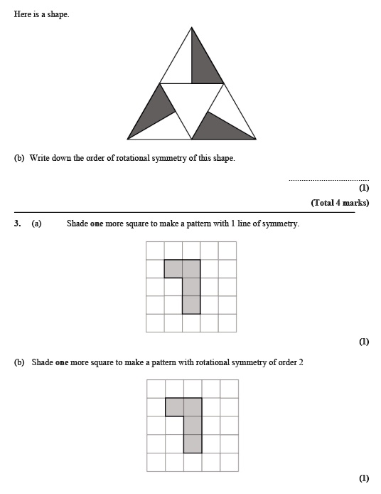 Here is a shape: Write down the order of rotational symmetry of this ...