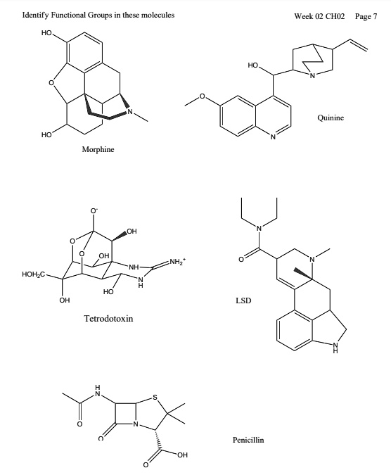 SOLVED: Identily Functional Groups [nez moleculc? Week 02 CIOZ Page ...