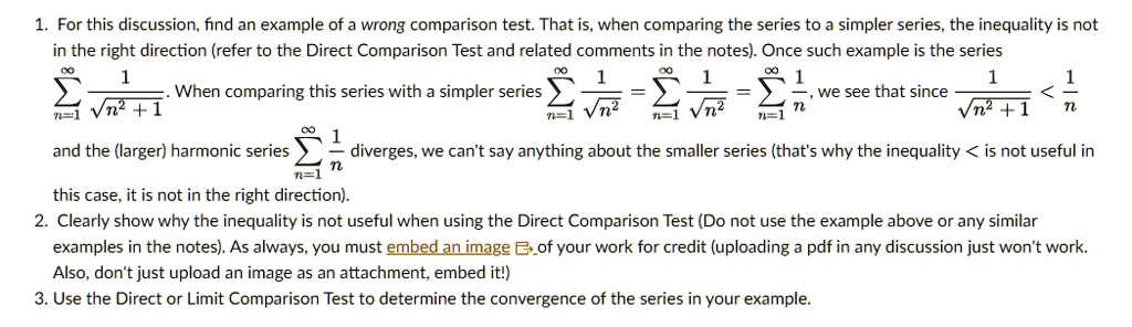 SOLVED: 1. For this discussion,find an example of a wrong comparison ...