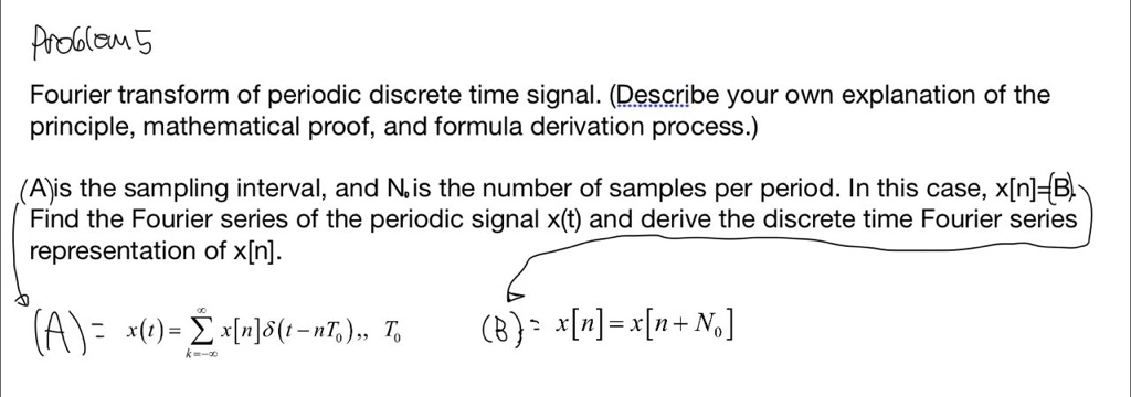 ardbew 5 fourier transform of periodic discrete time signal describe ...