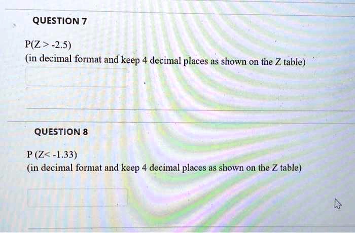 Second Decimal Place In Z Table