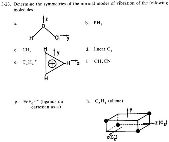 VIDEO solution: 3-23. Determine the symmetries of the normal modes of ... VIDEO solution: 3-23. Determine the symmetries of the normal modes of ...