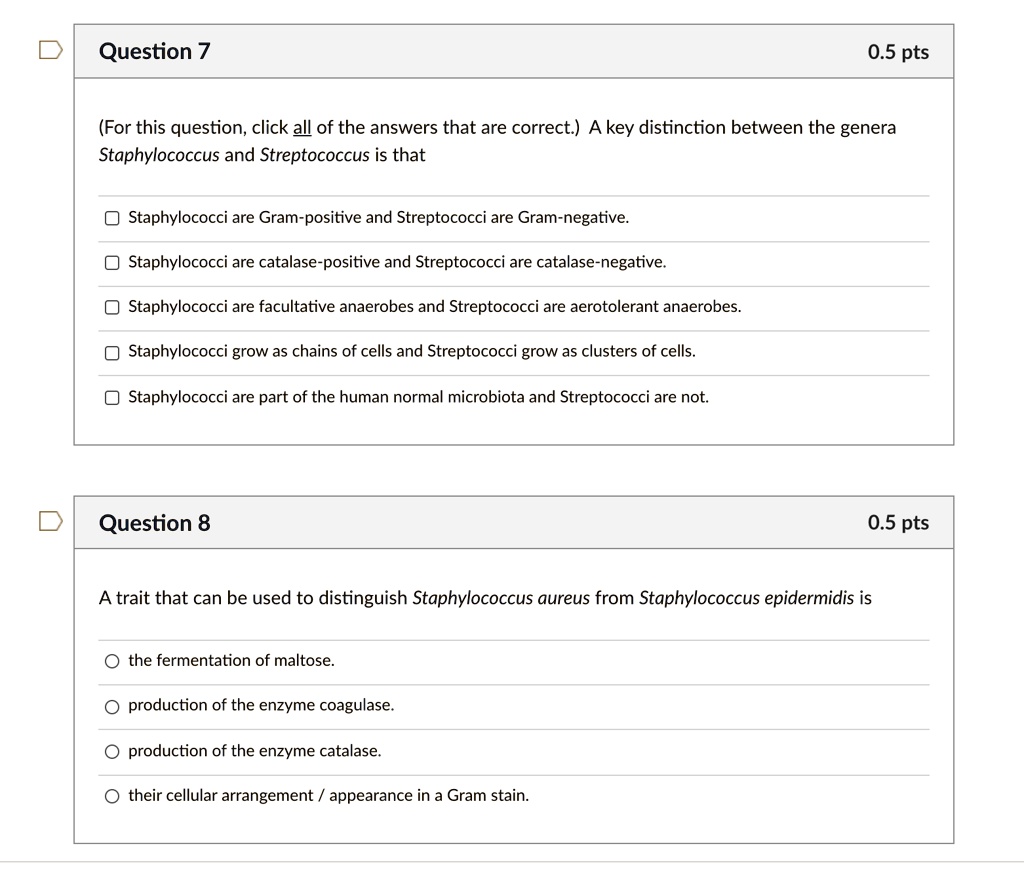 question 7 05 pts for this question click all of the answers that are ...