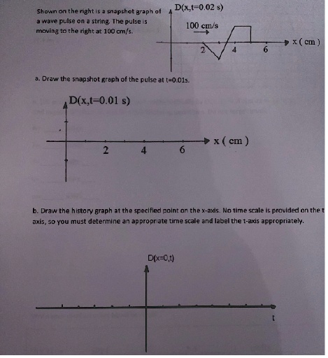 SOLVED: Shounonthenentus Inapshot Krapa wave pulse on string: The pulse ...