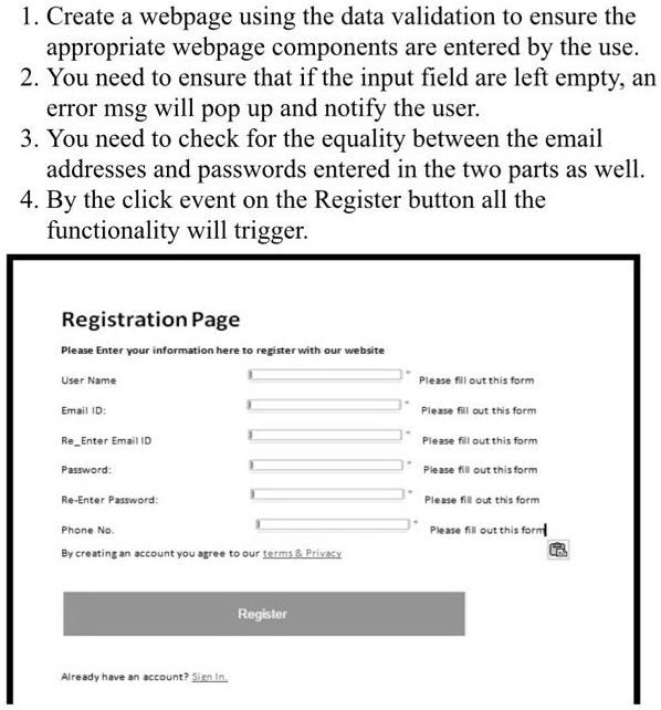 Solved Create A Webpage Using Html Css Javascript And Jquery For This Webpage Note The
