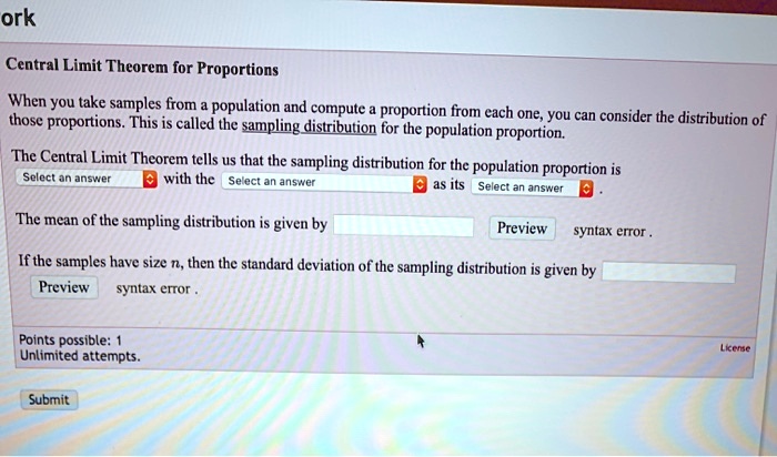 ork central limit theorem for proportions when you take samples from ...