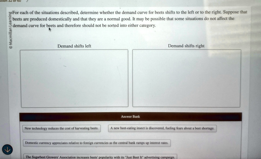 Macmillan Learning A For each of the situations described, determine ...