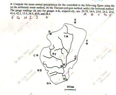 [GET ANSWER] 4- Compute the mean annual precipitation for the watershed ...