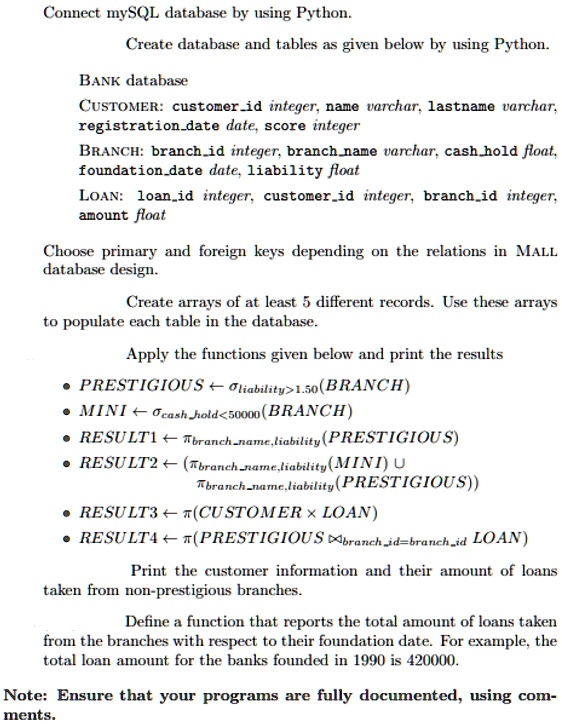 Video Solution Please Comment Codes And Explain Connect Mysql Database By Using Python Create