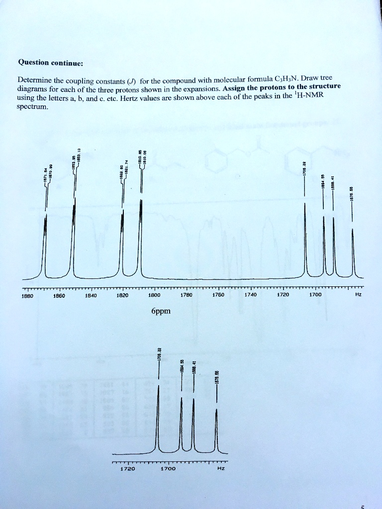 SOLVED: Determine the coupling constants for the compound with ...
