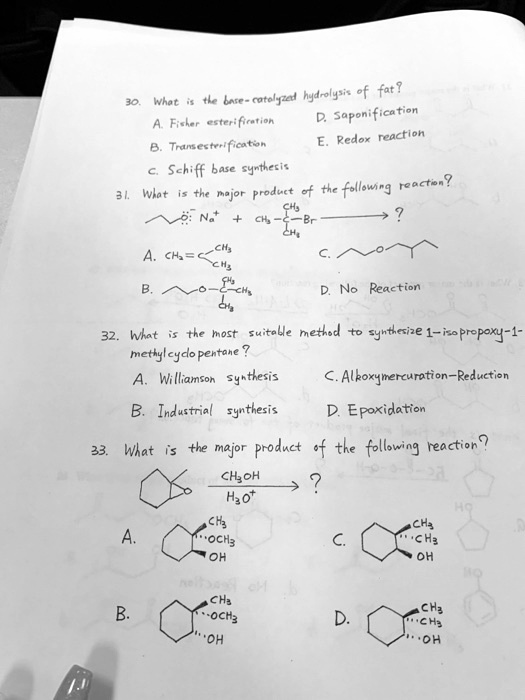SOLVED: What hydrolysis ef Tet ? 1 bre - = motalyzal Saponificat tien ...