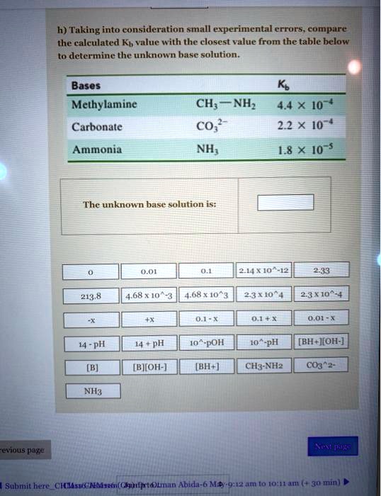 SOLVED:h) Taking into consideration small experimental errors- cumnart ...