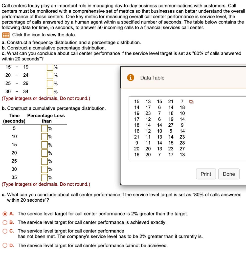 SOLVED: Call centers today play an important role in managing day-to ...