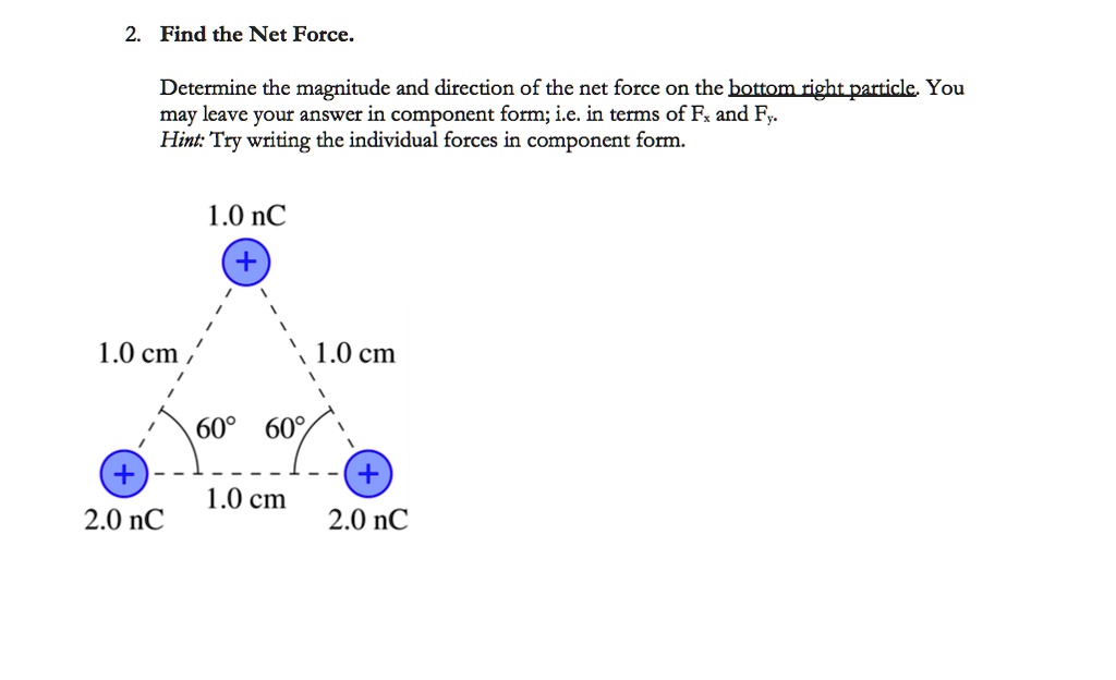 Solved Find The Net Force Determine The Magnitude And Direction Of The